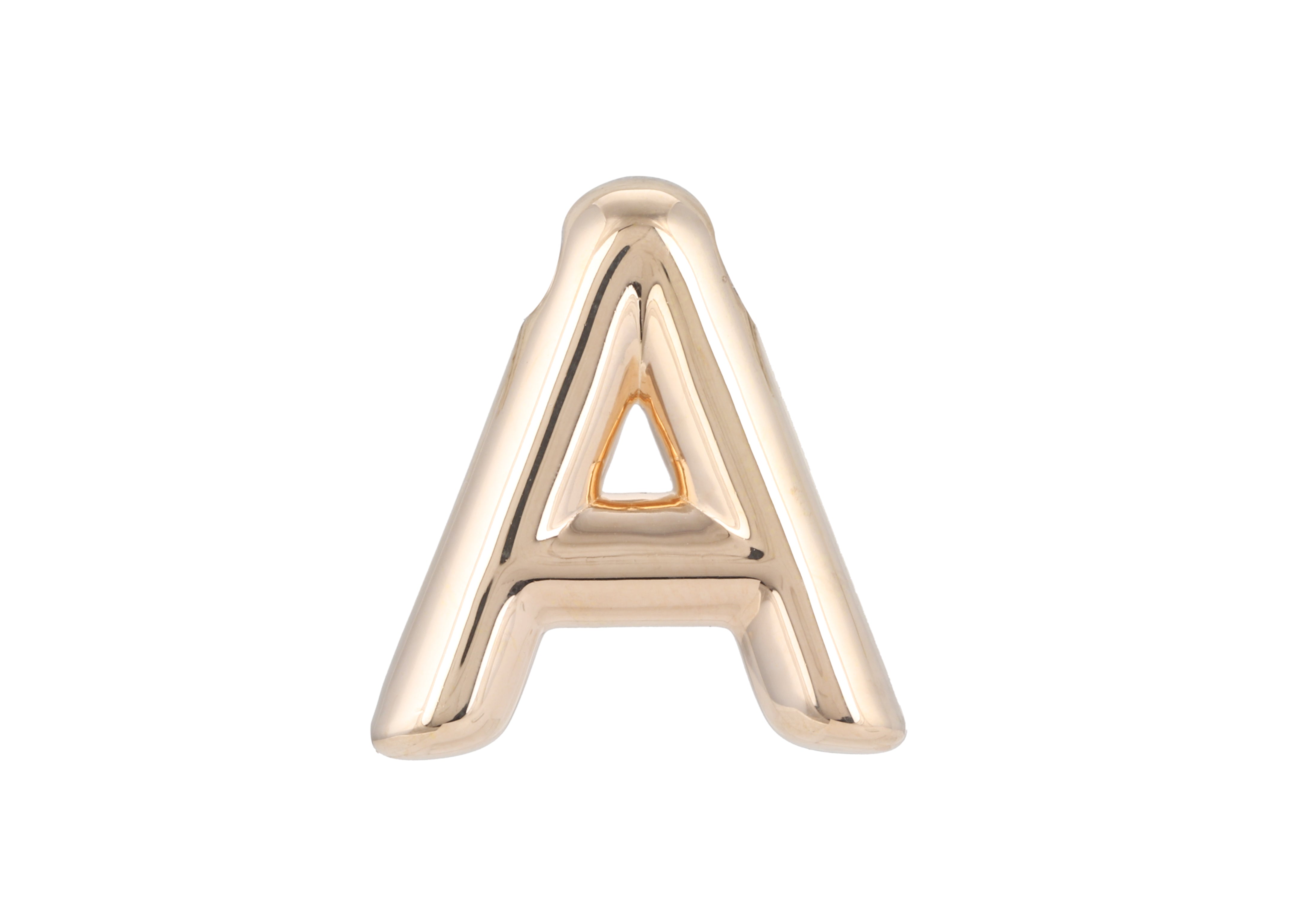 Charm - Letter puff big goldplated – PScallme