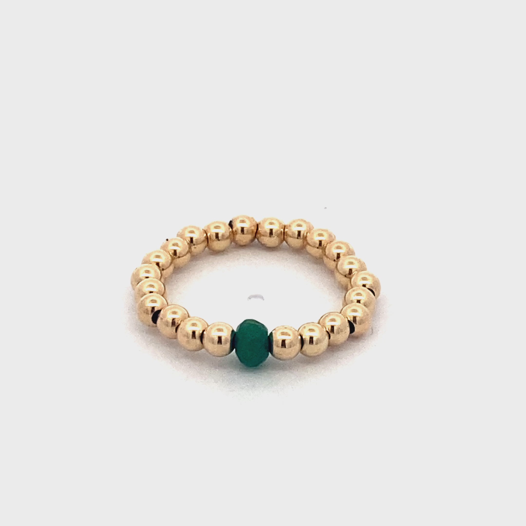 Ring green gold coloured – PScallme