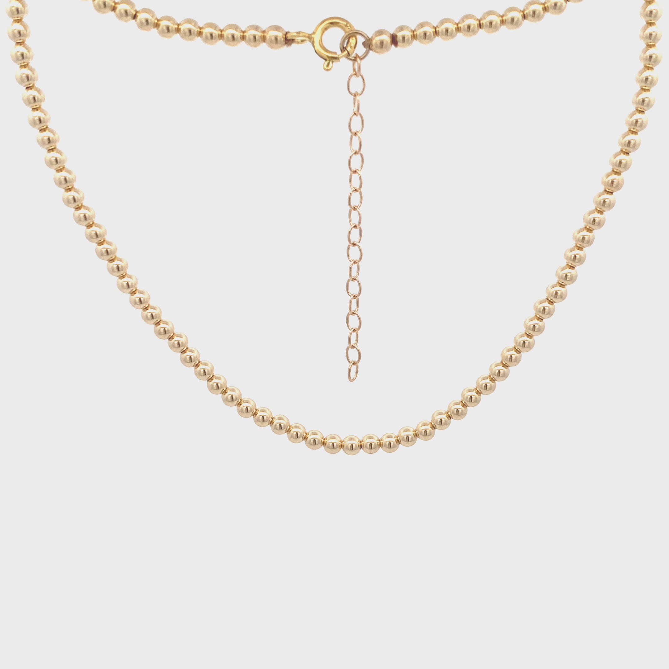 Necklace basic 3mm gold coloured – PScallme